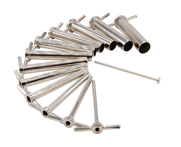 Cork Borer Set - 12 Sizes with Cleaning Rod for Precise Lab Work