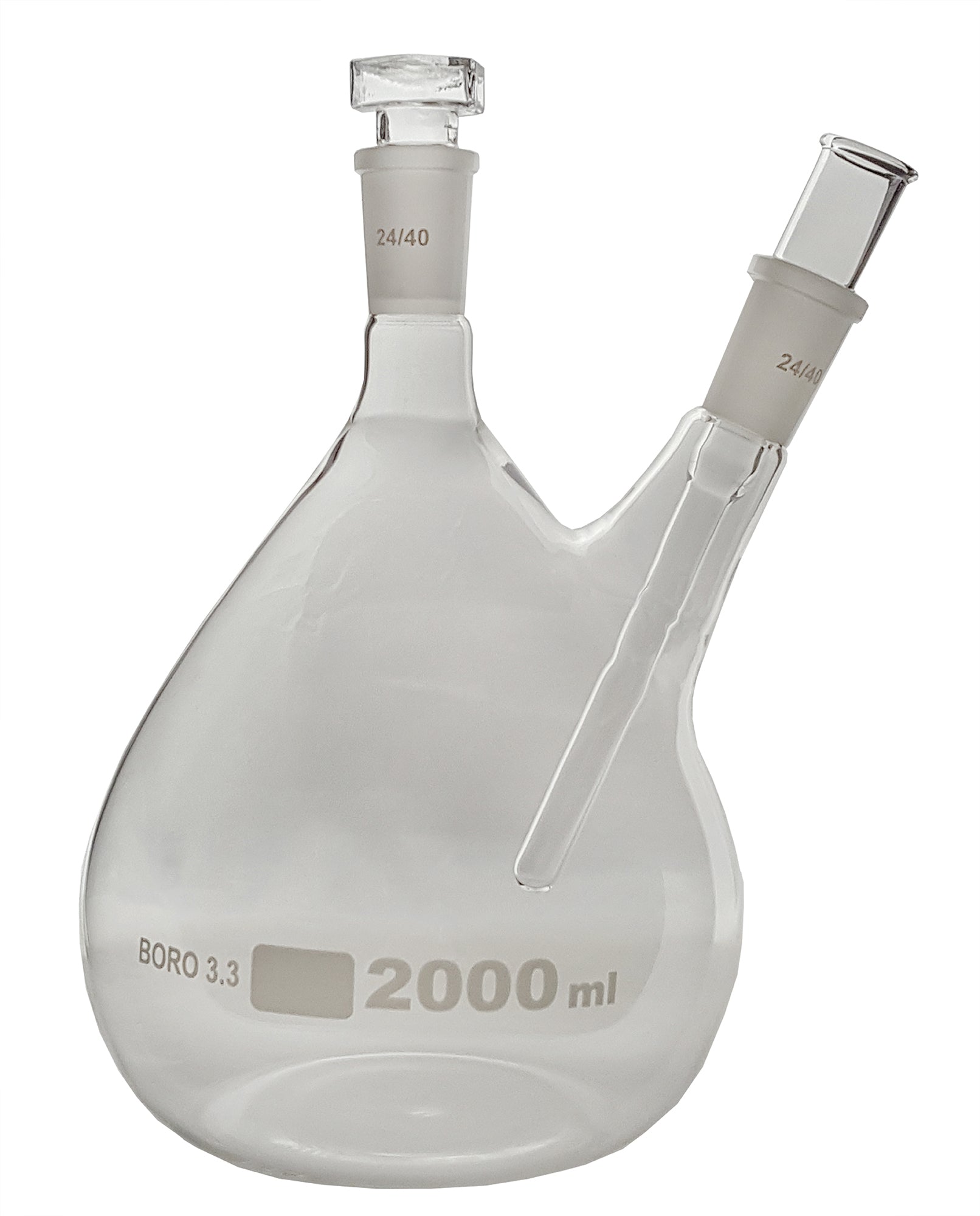 Distillation Flask, 2L, with Thermometer Holder, Case of 10