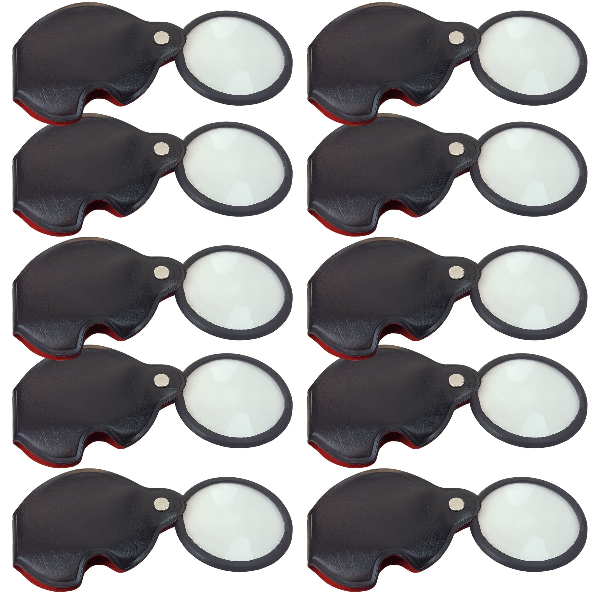Magnifier, Single Loupe, 2.5x Magnification, 50 mm Lens, Pack of 10
