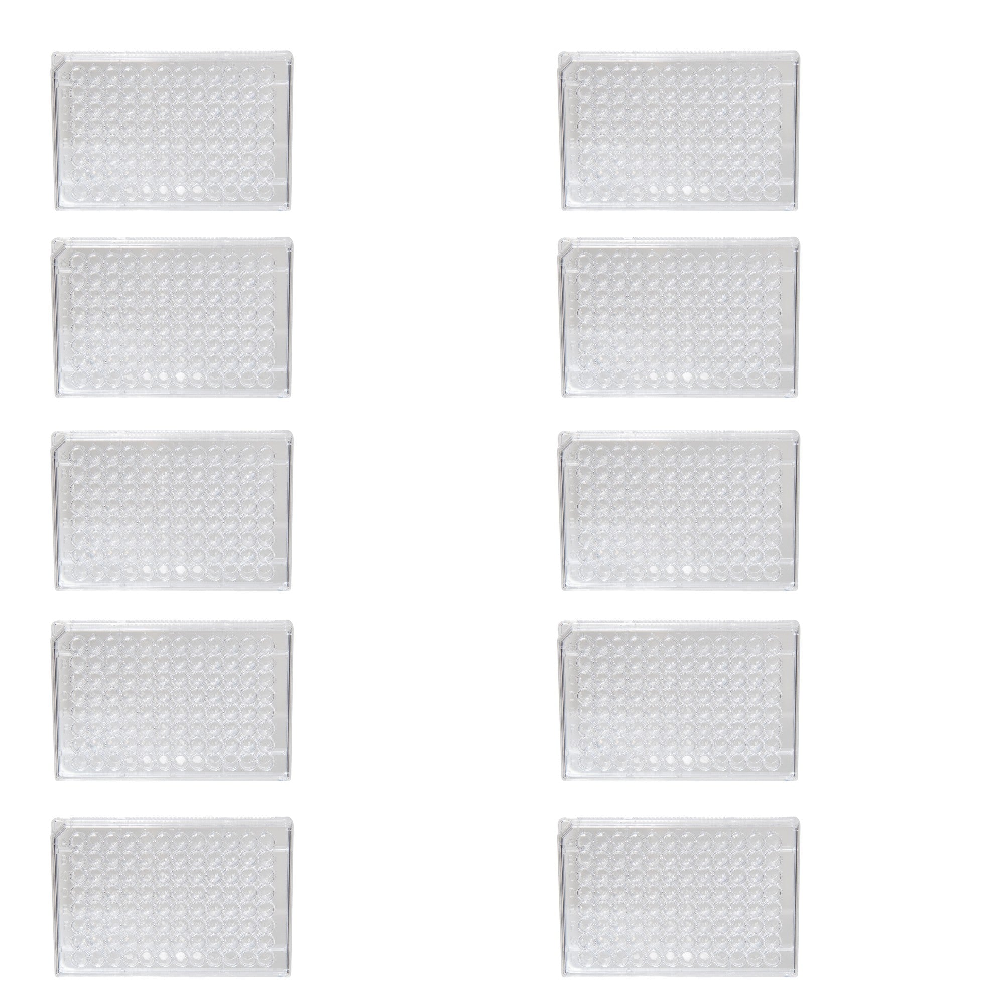 Microplate with 96 Wells and Lid, Clear Polystyrene. Pack of 10.